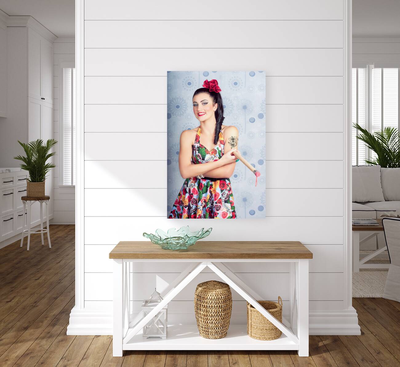 Beautiful day of the dead girl drawing tattoo by Jorgo Wall Art