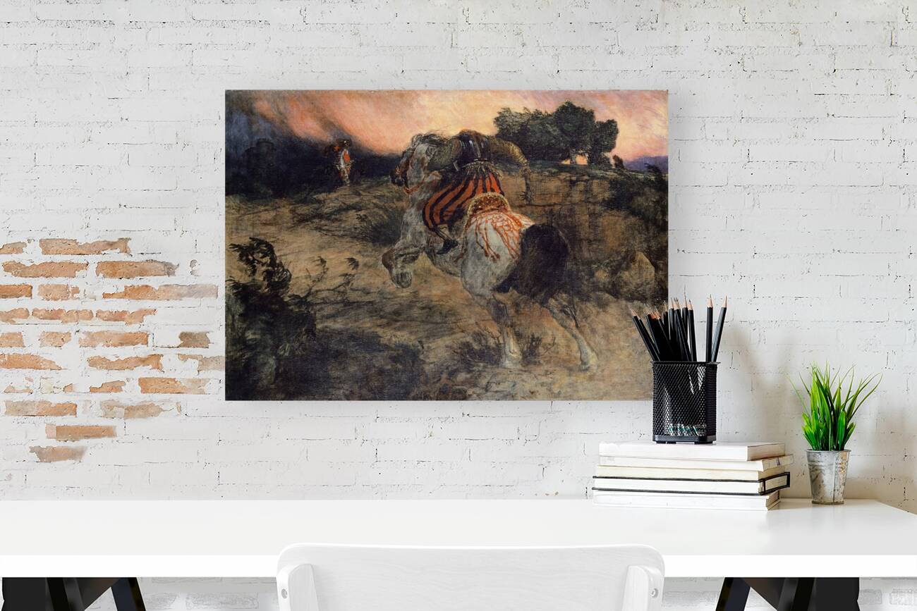 Astolf Riding Away with the Head of Orill [1873] by Arnold Böcklin ...