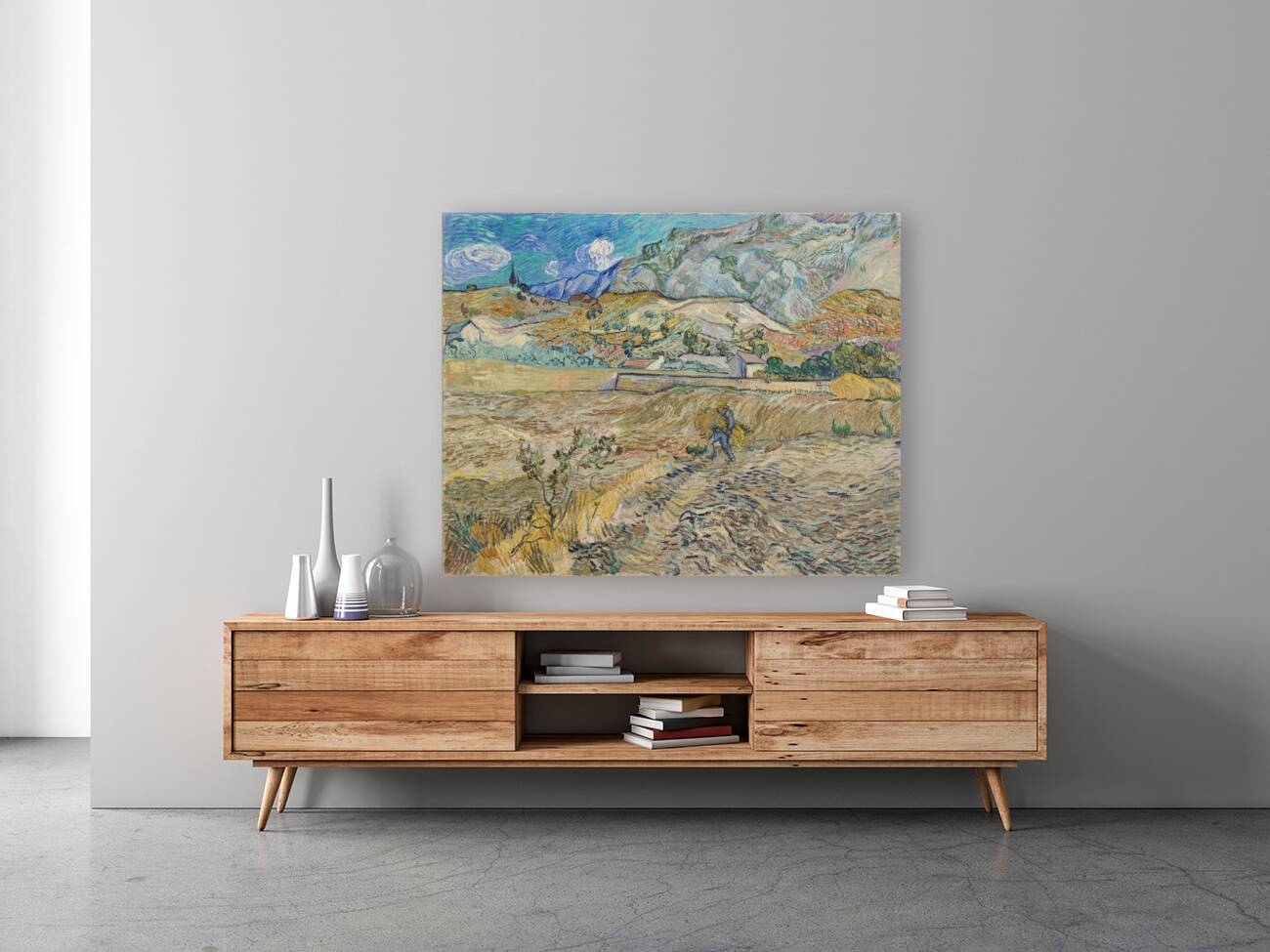 Landscape at Saint Rémy [Enclosed Field with Peasant] [1889] by Vincent ...