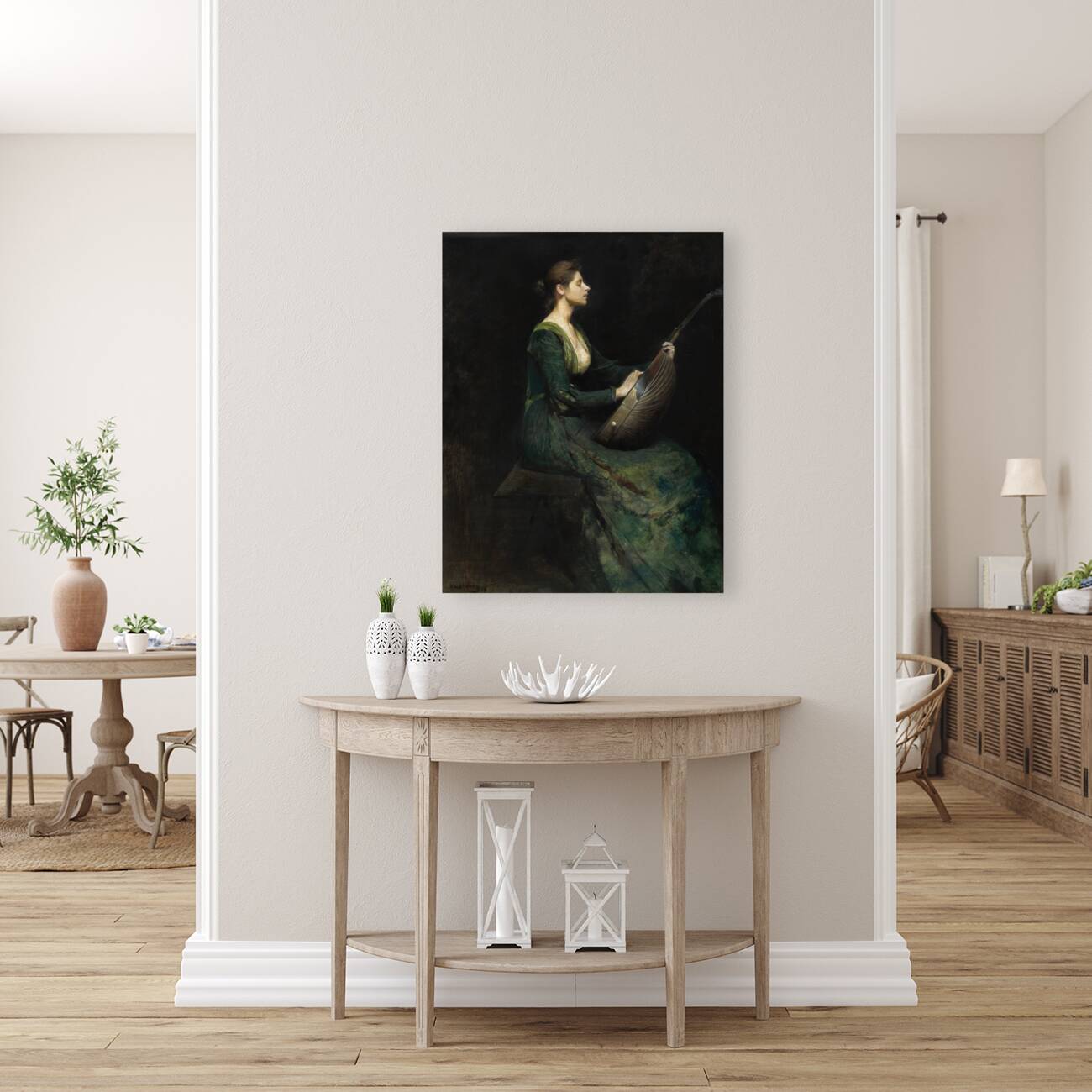 Lady with a Lute [1886] by Thomas Wilmer Dewing [1851–1938] par ...