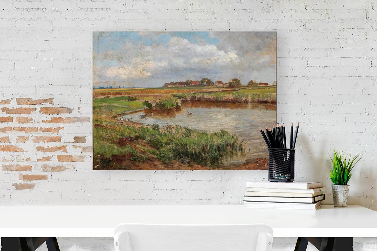 Enten am Dorfweiher [Ducks at the Village Pond] by Hugo Darnaut [1850 ...