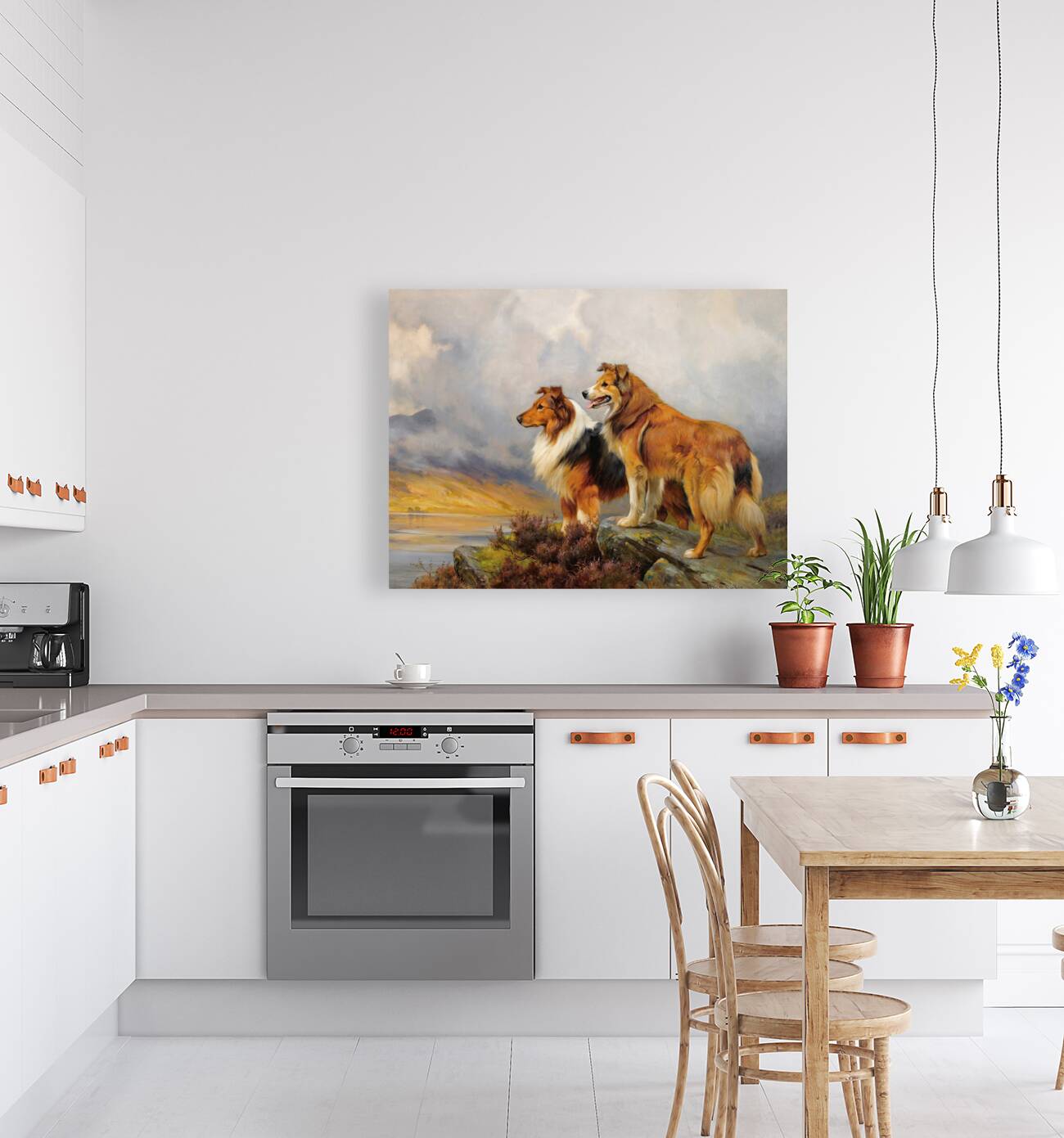 Two Collies Above A Lake by Wright Barker [1864–1941] by MyCozyFineArt ...