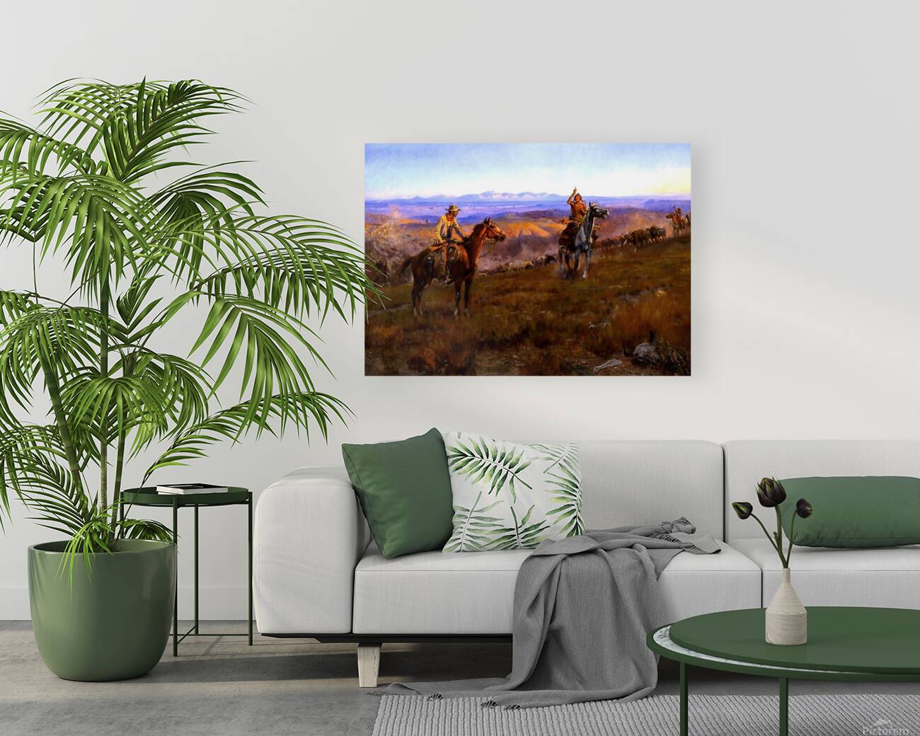 Toll Collectors Western Art by Charles M Russell by Fabricci Wall Art