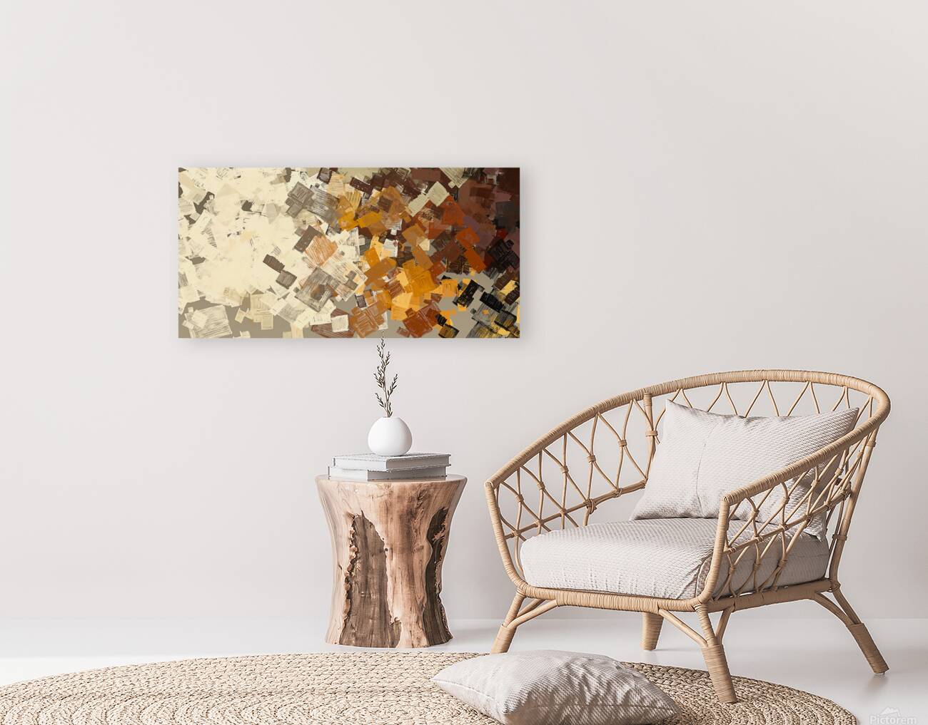 Chaotic Geometry: Modern Sketch Texture by JustArt Digital Wall Art