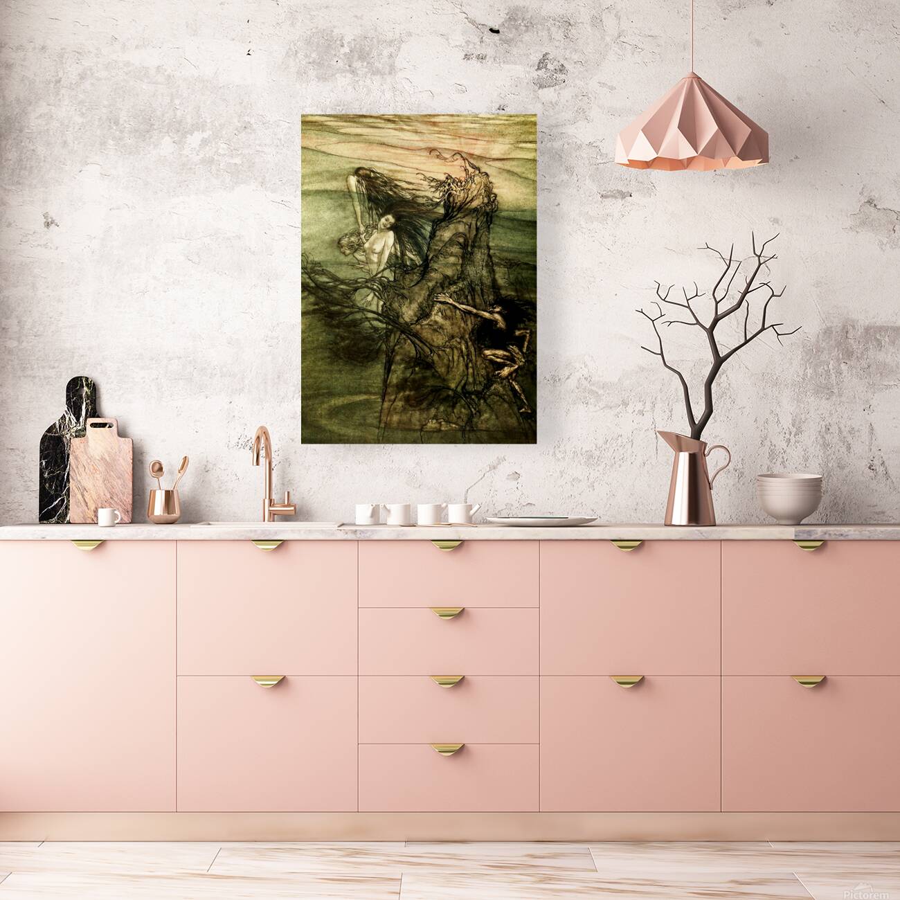 Alberich climbs the Rock From The Ring Cycle by Arthur Rackham by ...