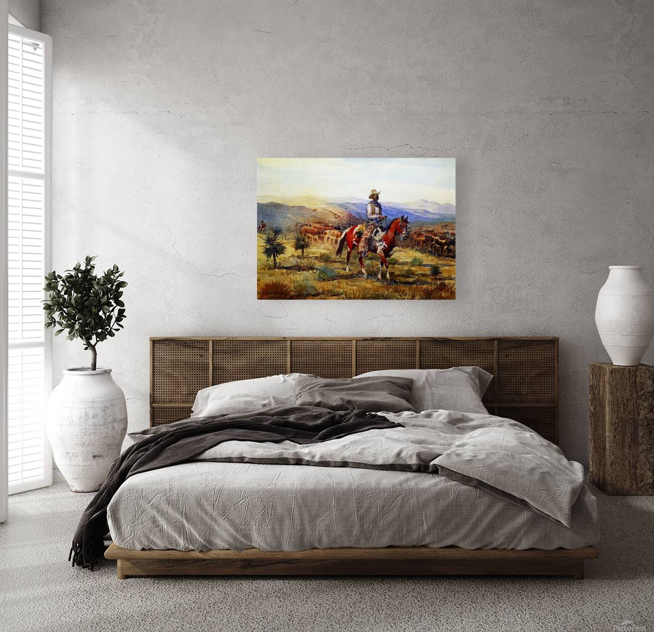 “Making Good Time” Vintage Western Art by Ed Borein by Fabricci Wall Art