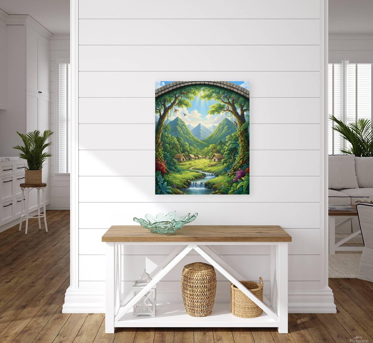 Enchanted Forest Village Gateway by HJKDESIGNER Wall Art