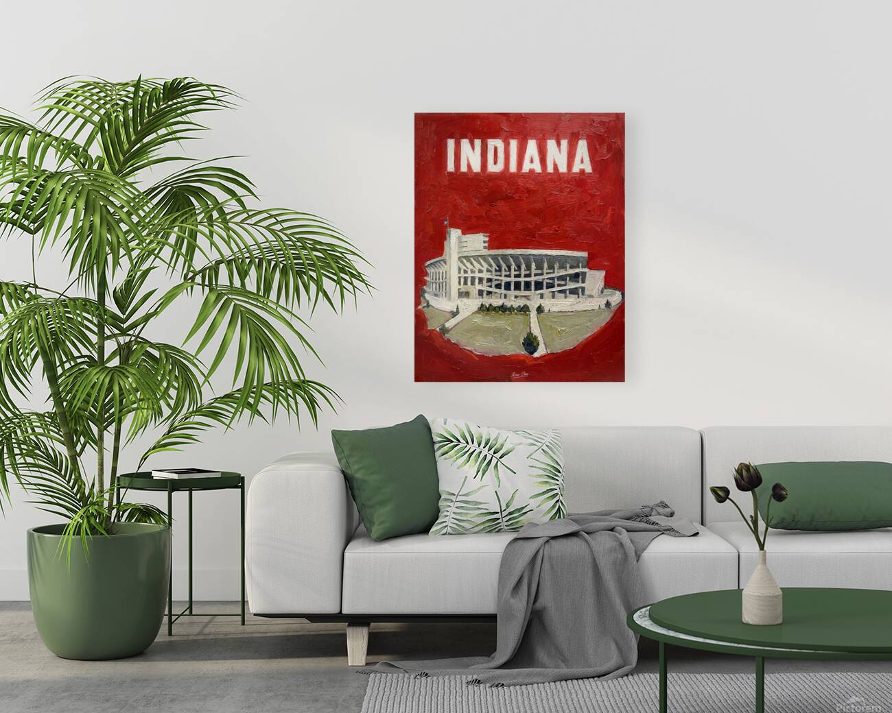 1960s Indiana Memorial Stadium Art Remix by Row One Brand Wall Art