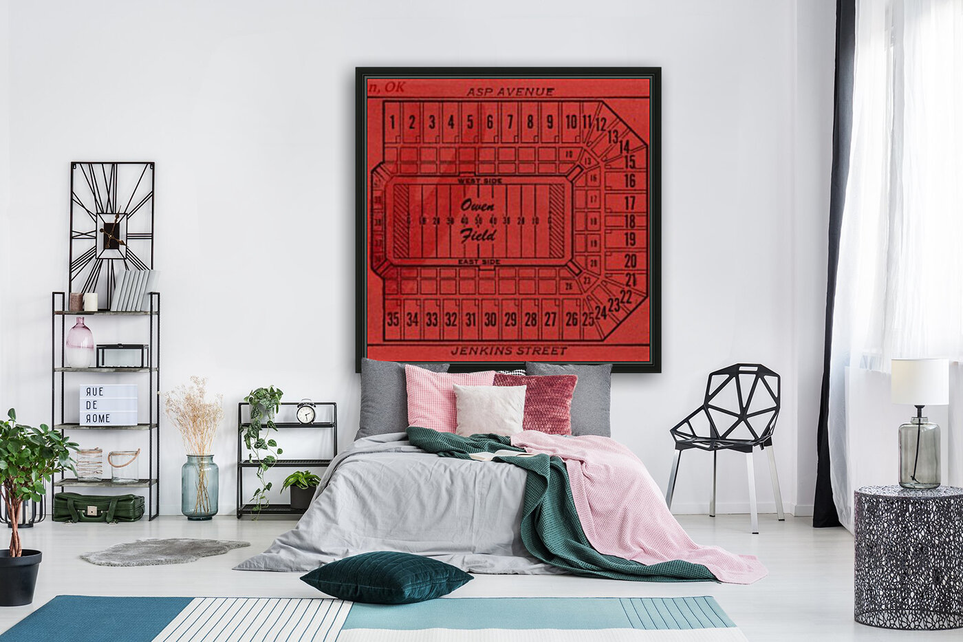 1949 owen field stadium map historic college stadiums by Row One Brand ...