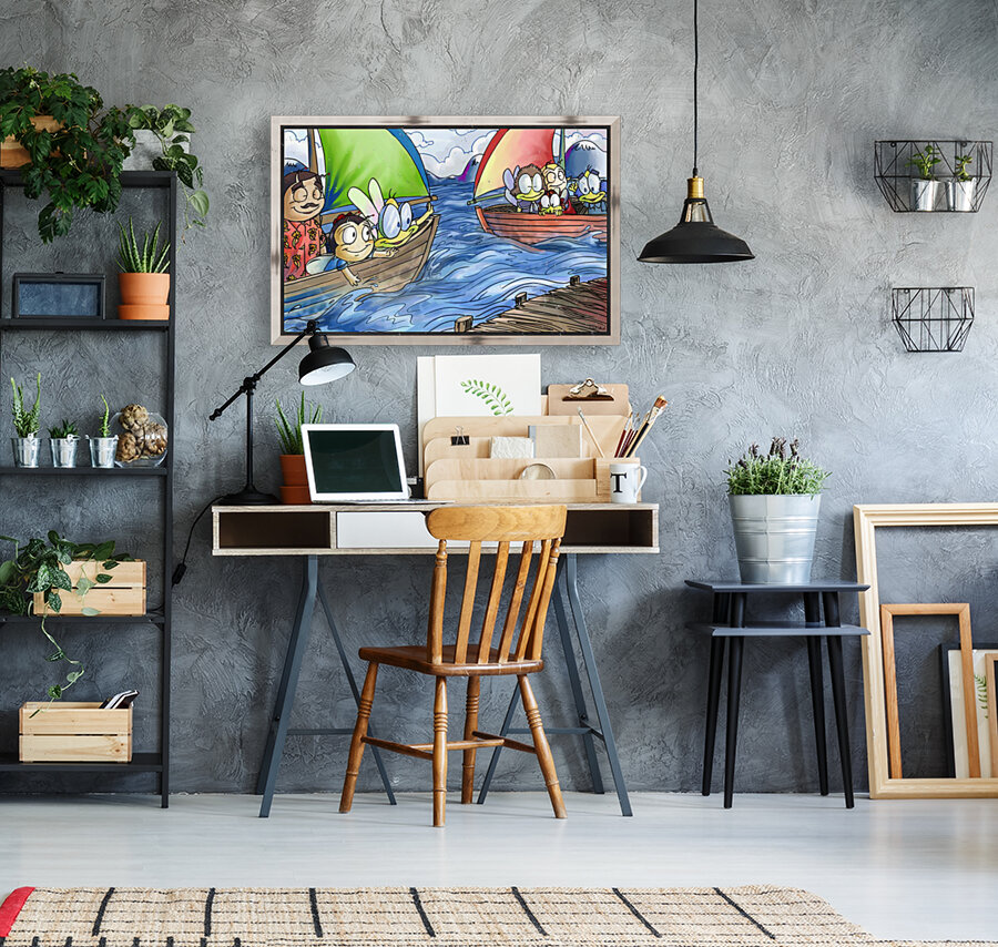 A Dream of Summer - Boats - Bugville Critters by Robert Stanek Wall Art