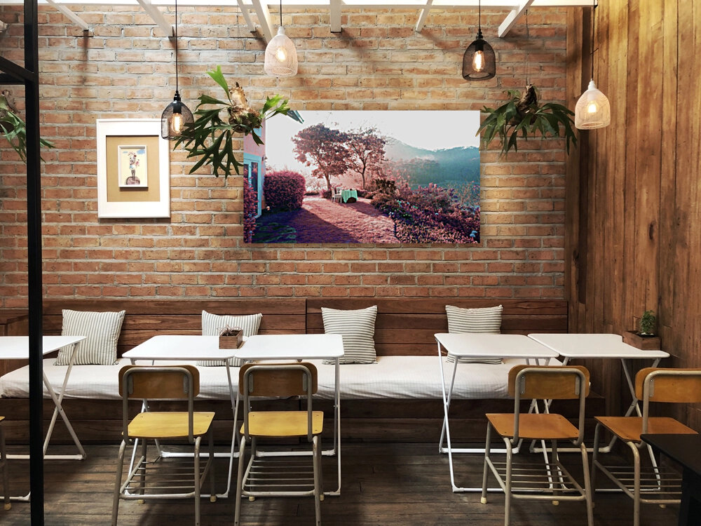 Backyard Table Surreal Art by Ahmet Asar by ASAR STUDIOS Wall Art