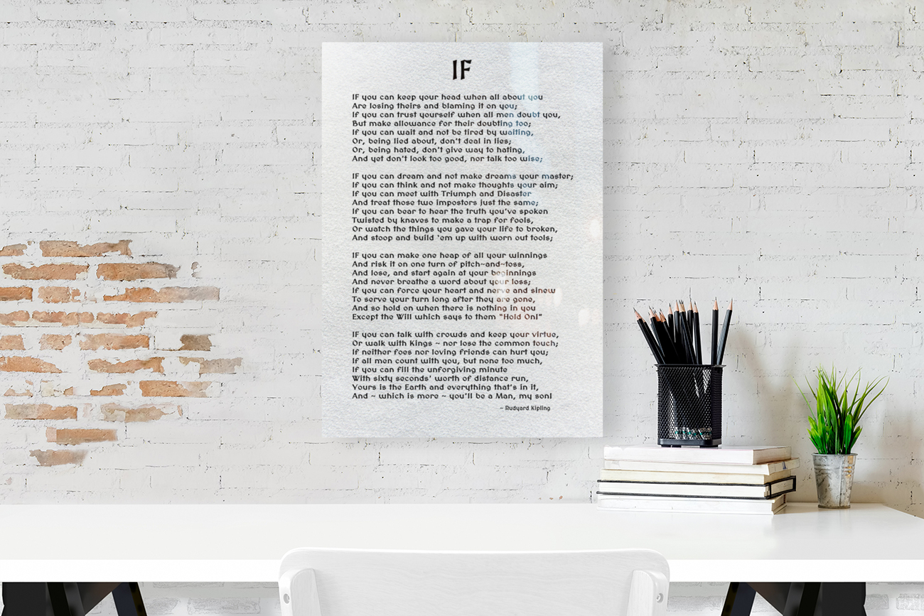 The Poem IF By Rudyard Kipling by HH Photography of Florida Wall Art
