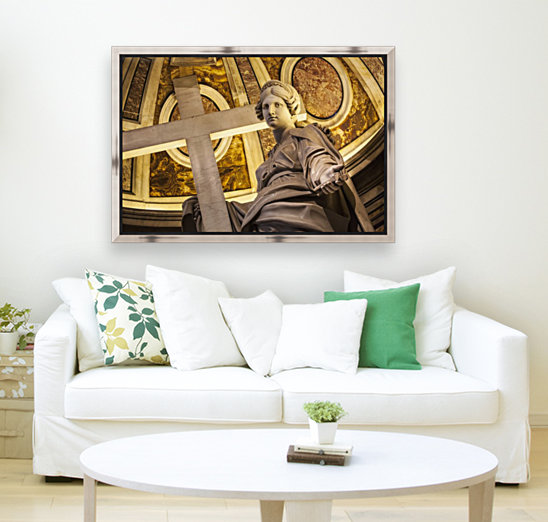 Statue of Saint Helena with a cross, St. Peter's Basilica; Rome, Italy ...