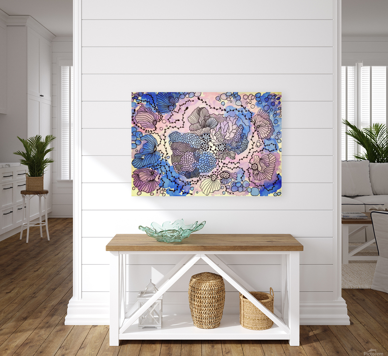 ArtProgram - Abstract paint colorful underwater purple and blue par ...