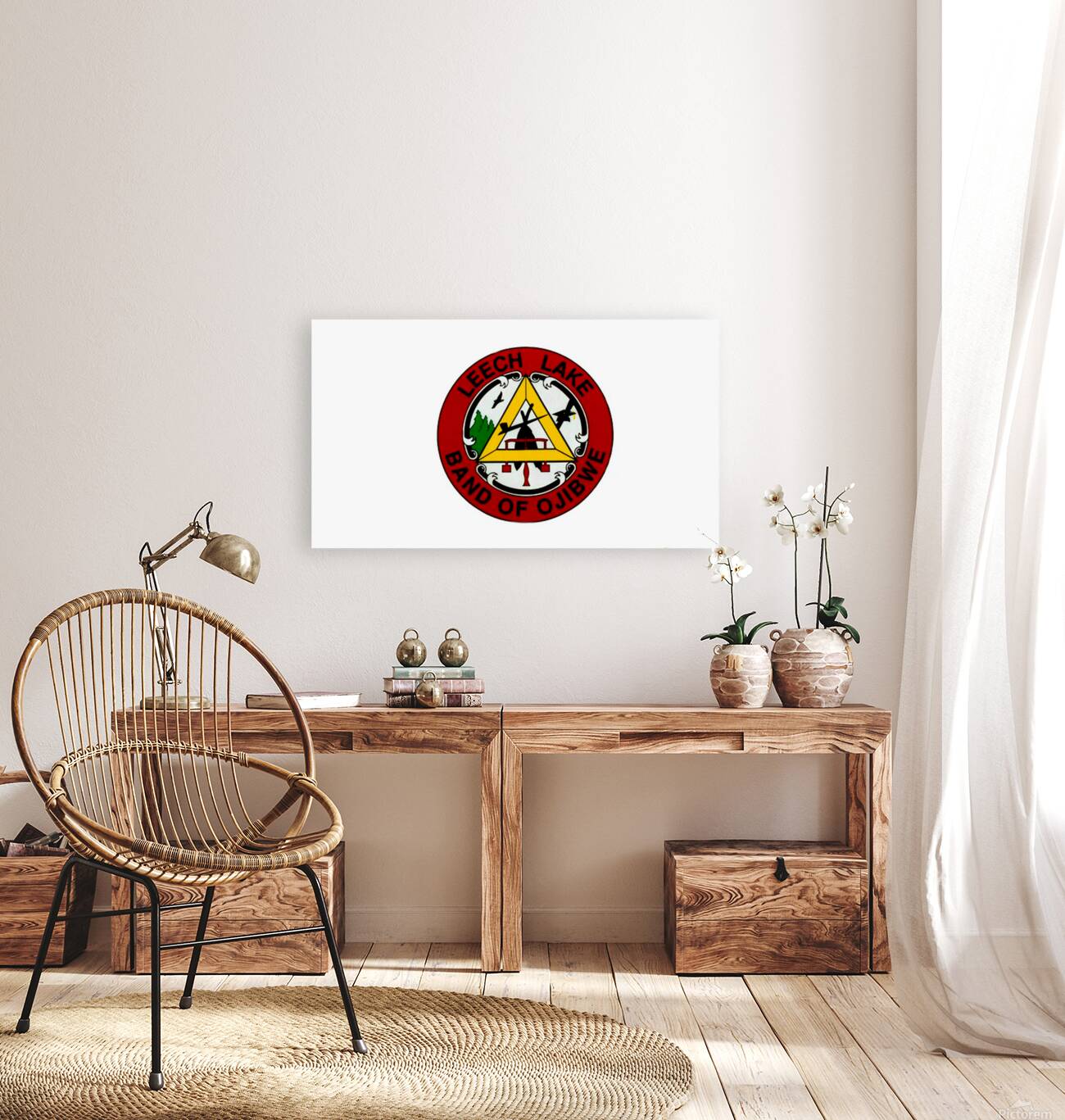 Leech Lake Band of Ojibwe Tribe Flag by Arty Flyers Wall Art