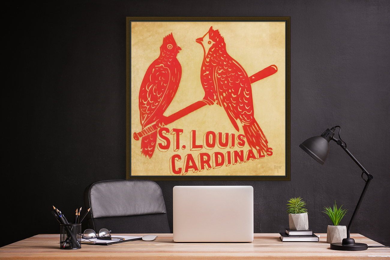 Vintage St. Louis Cardinals Throwback Art par Row One Brand