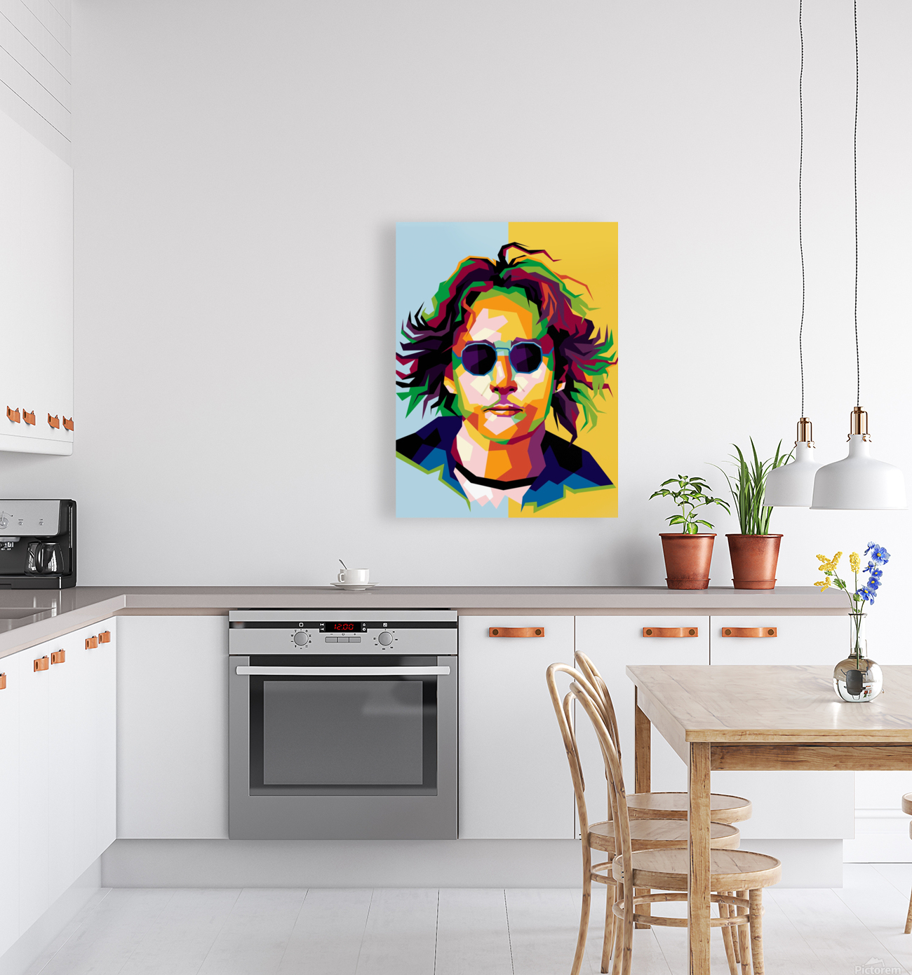 John Lennon fantastic stye in wpap pop art by Miru wpap pop art Wall Art