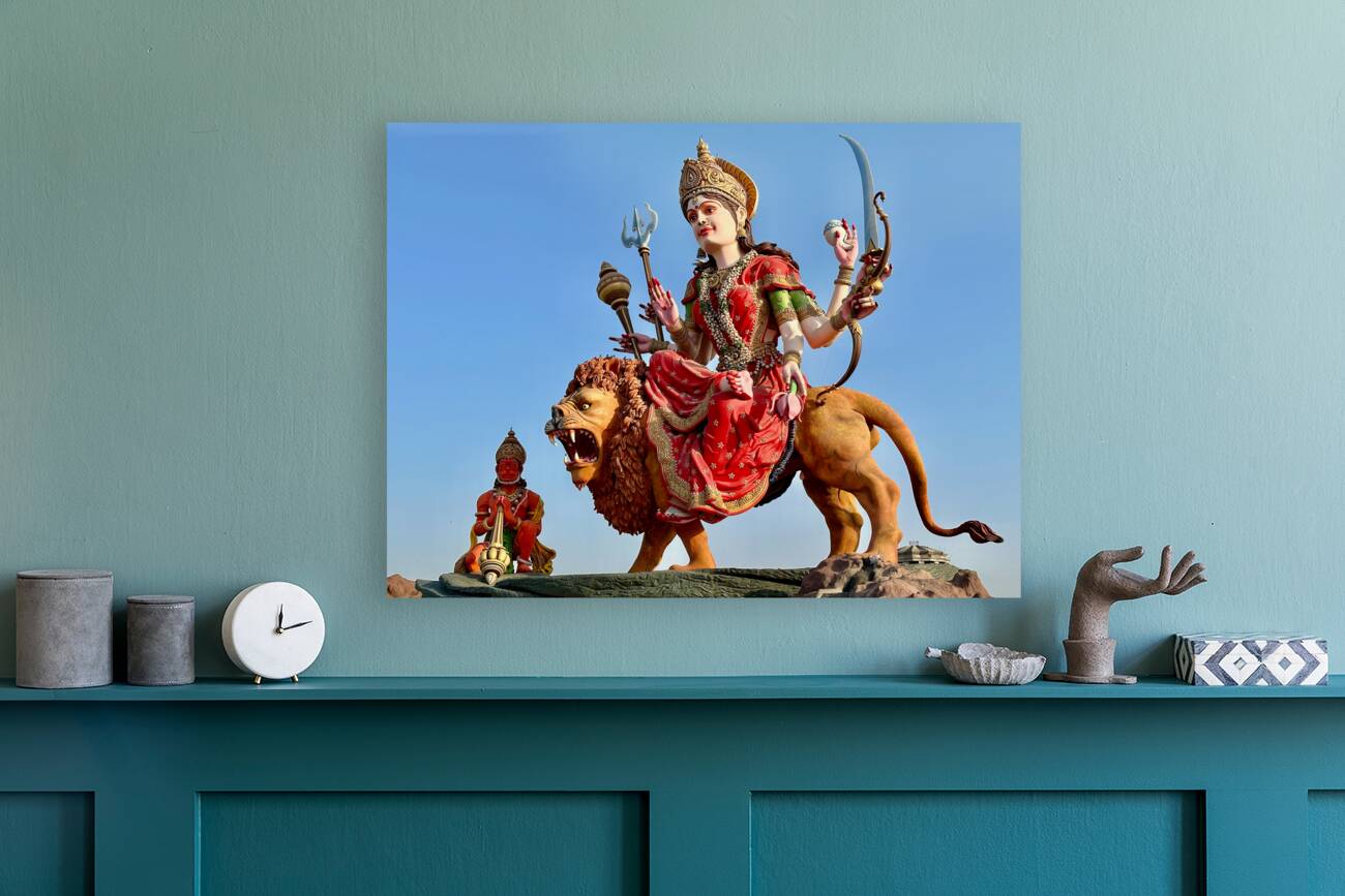 Maa Vaishno Devi Dham Statue Vrindavan India by Jimmy Roy Photos Wall Art