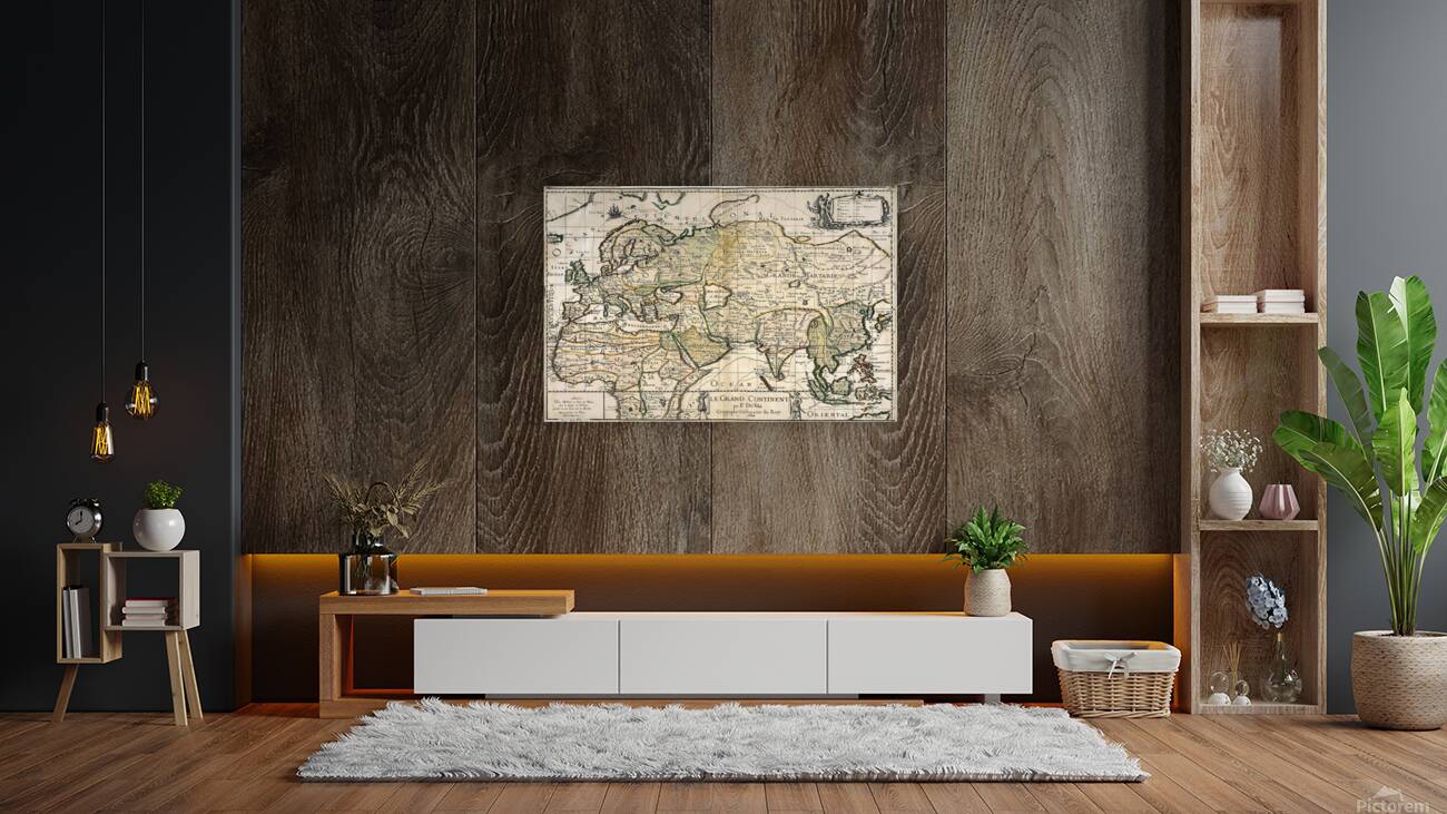 tartaria empire vintage world map by Danendart Wall Art
